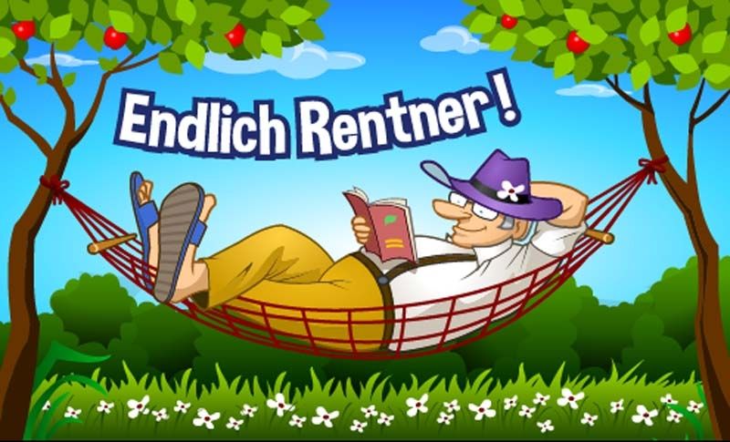 Rentner, Endlich Rentner Hängematte Ruhestand Flagge 90x150 cm ...