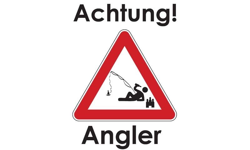 Achtung Angler Flagge 90x150 cm bestellen, Achtung Angler Flagge 90x150 ...