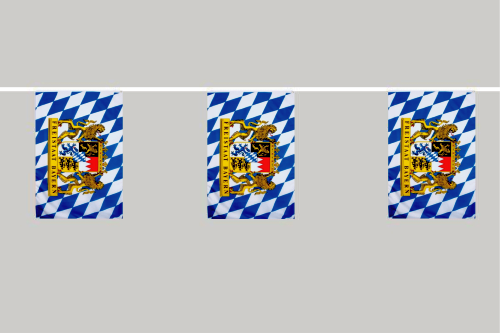 Bayern Freistaat Flaggenkette 6 Meter / 8 Flaggen 30x40 cm bestellen ...